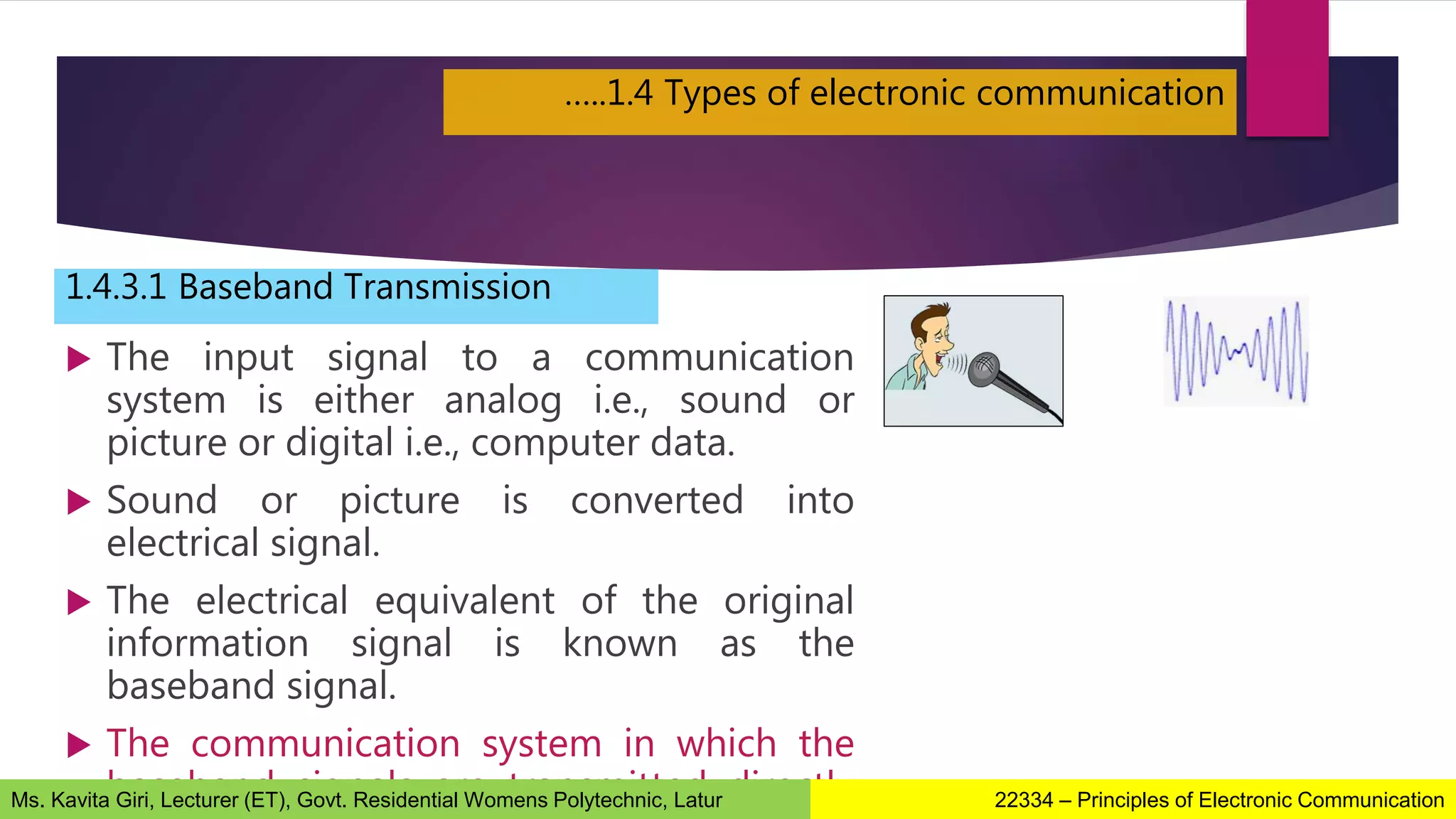 Basics of Electronic Communication | PPTX