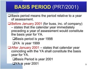Chapter 1 basis period | PPTX