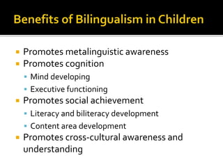 Chapter 1 bilingual advantage | PPTX