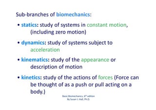 Chapter 1 biomechanic | PDF