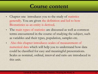Chapter 1 biostat | PPT