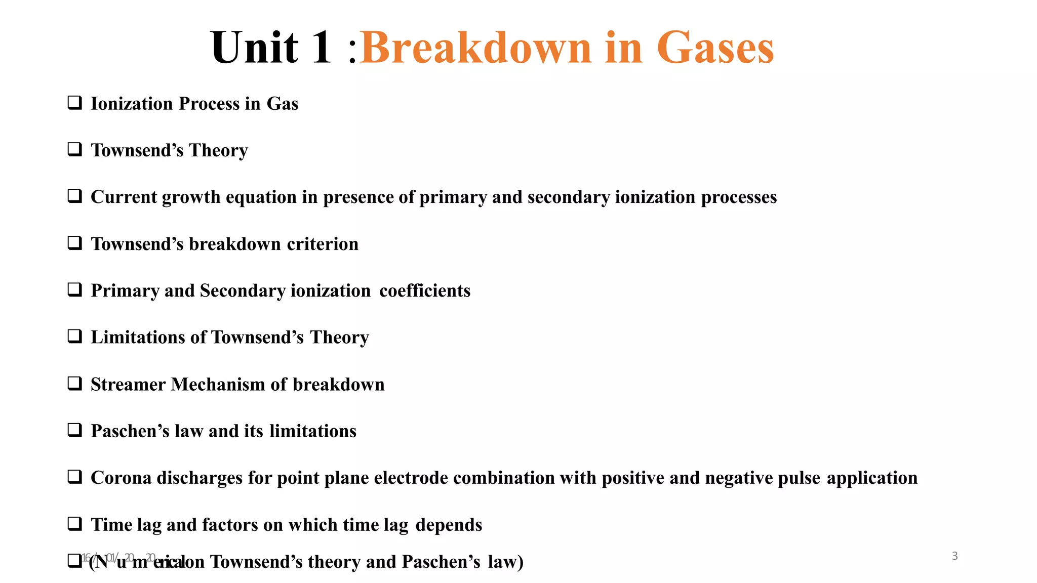 Chapter1 Breakdown In Gases PPTX Chapter1 Breakdown In Gases PPTX