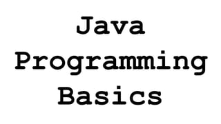 Introduction to Java Programming | PPT