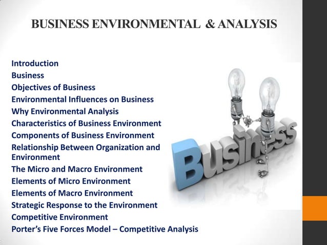 Business Environment and Analysis | PPTX