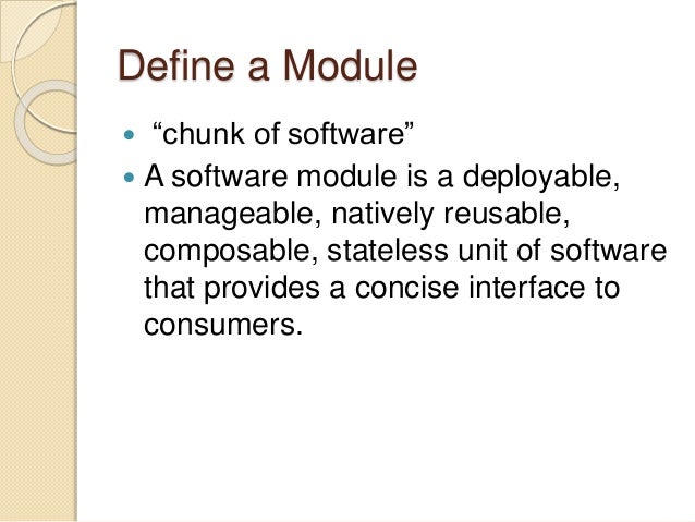 What is a Software Module?