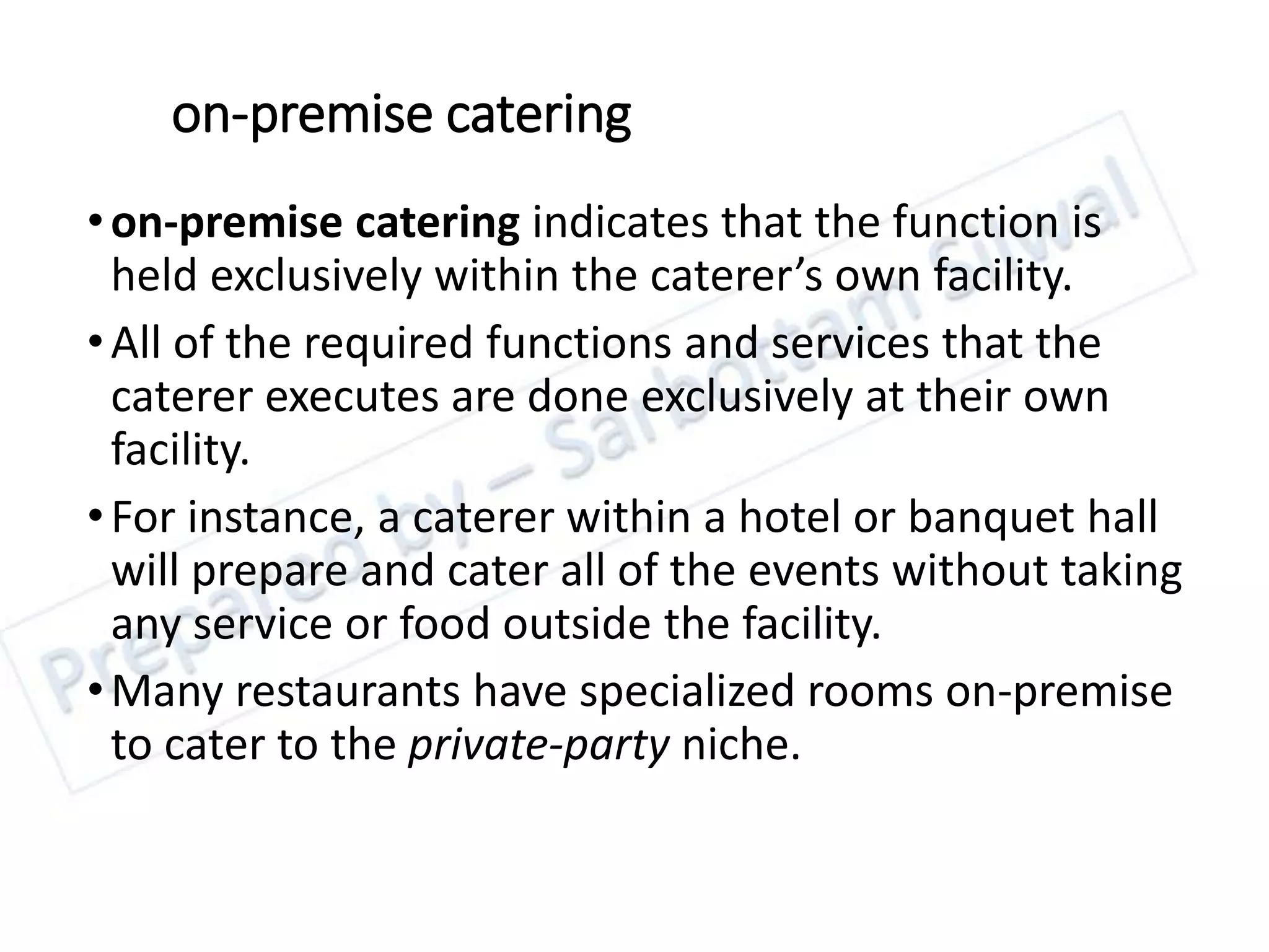 Chapter 1 catering industry | PDF