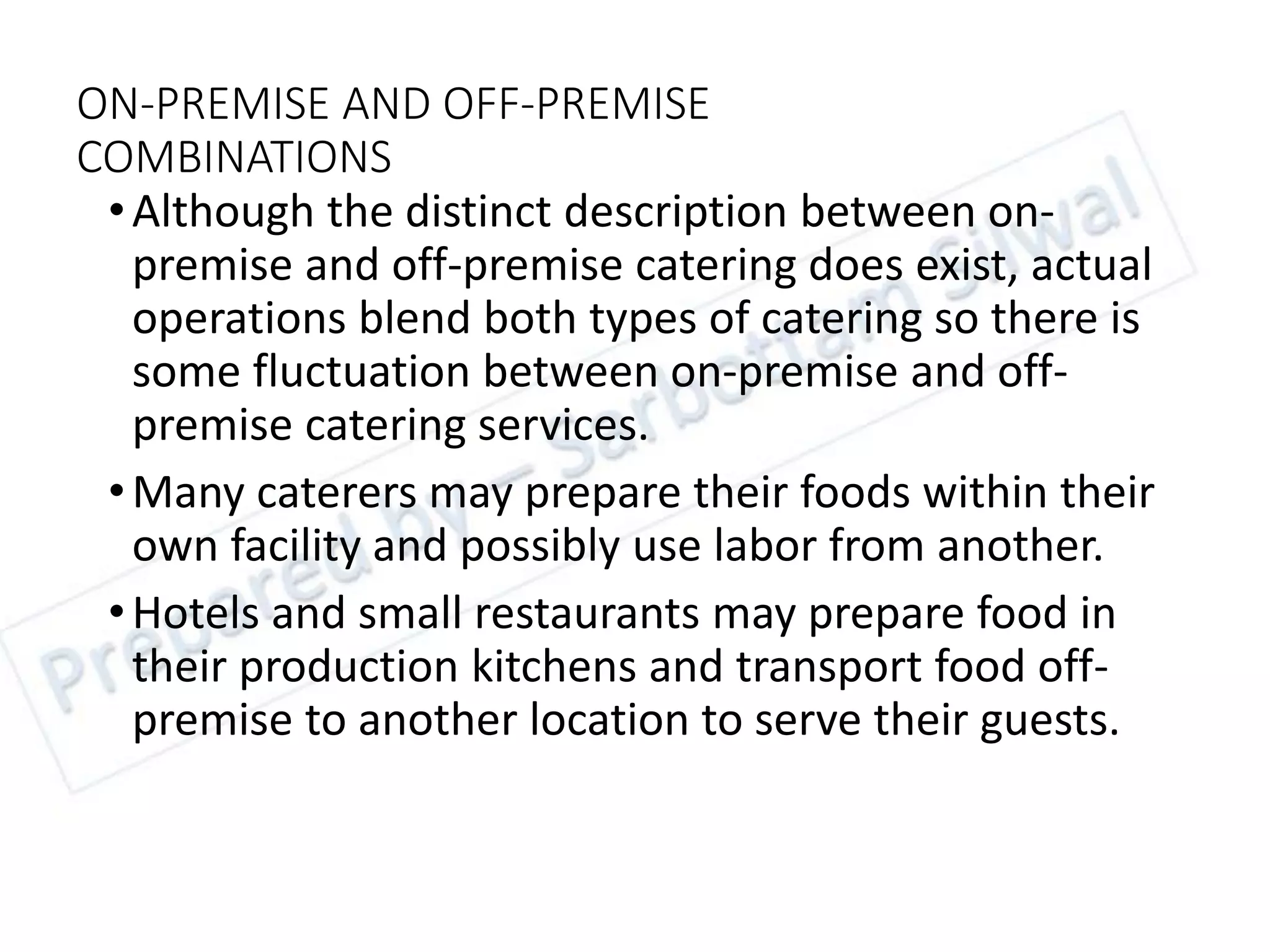 Chapter 1 catering industry | PDF