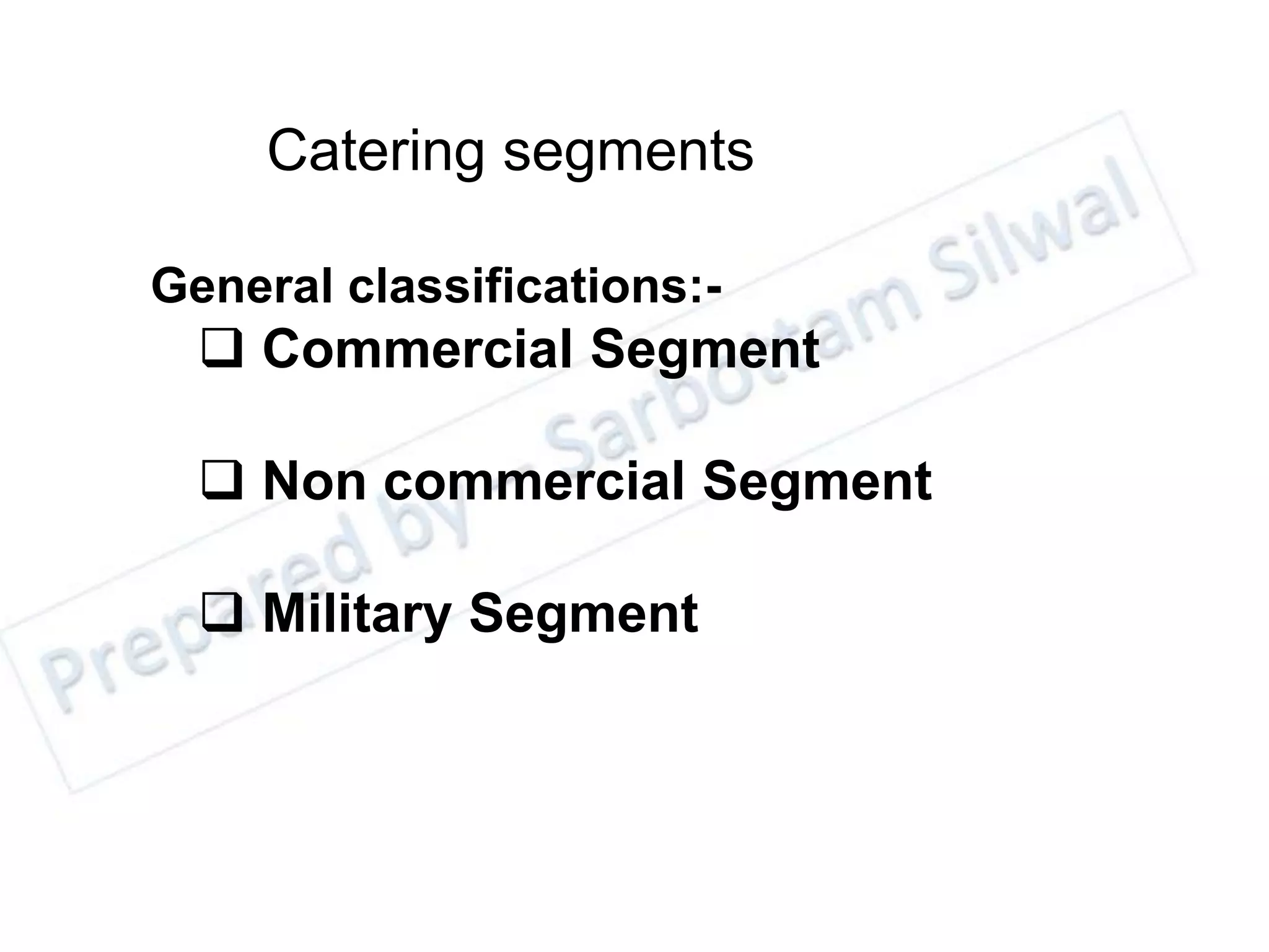 Chapter 1 catering industry | PDF