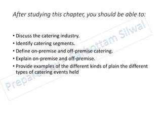 Chapter 1 catering industry | PDF