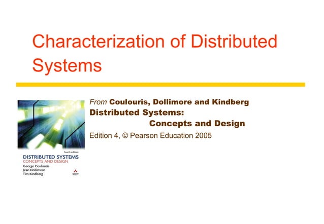 Chapter 1 characterisation of distributed systems | PPT
