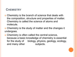 CHEMISTRY basic concepts of chemistry | PPT