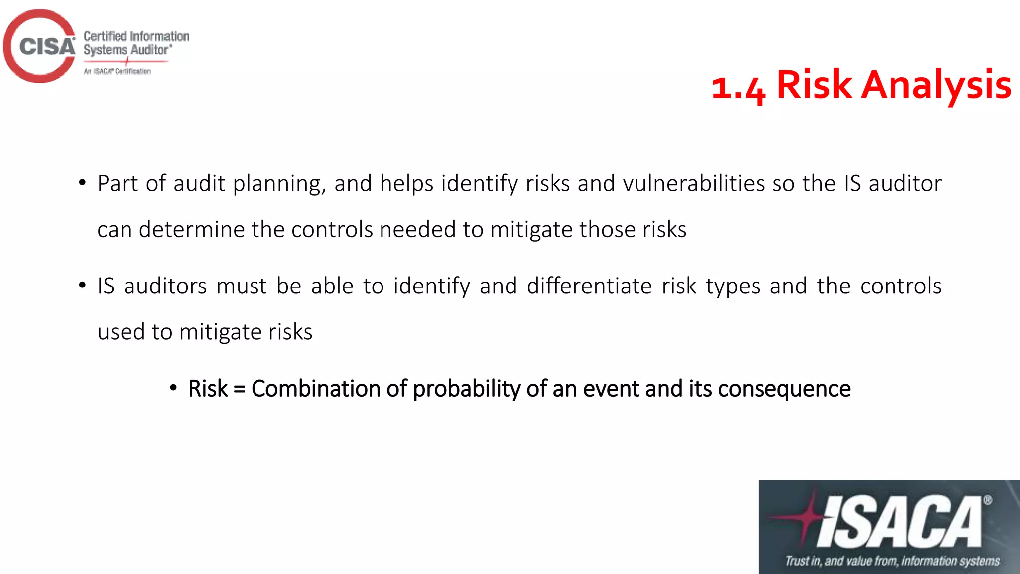 CISA Training - Chapter 1 - 2016 | PPTX