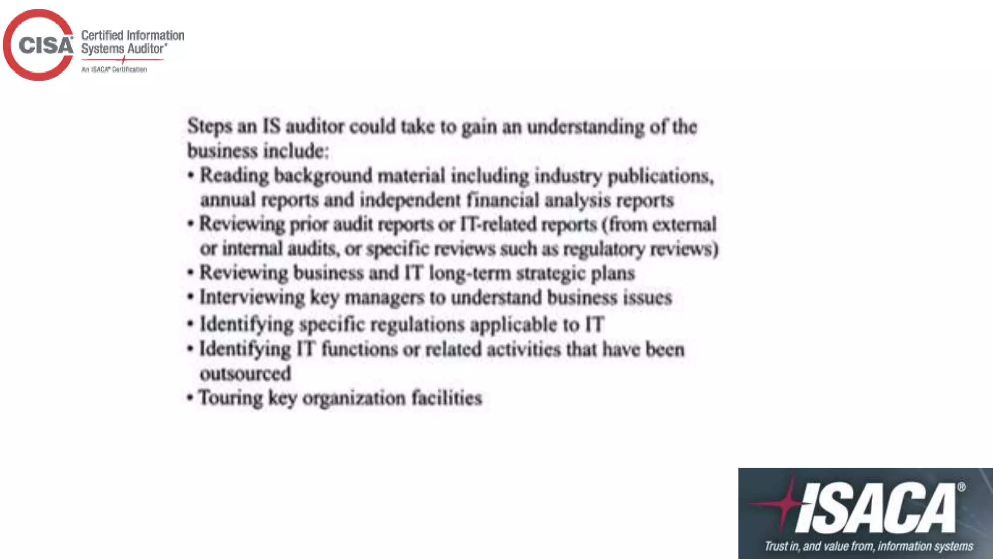 CISA Training - Chapter 1 - 2016 | PPTX