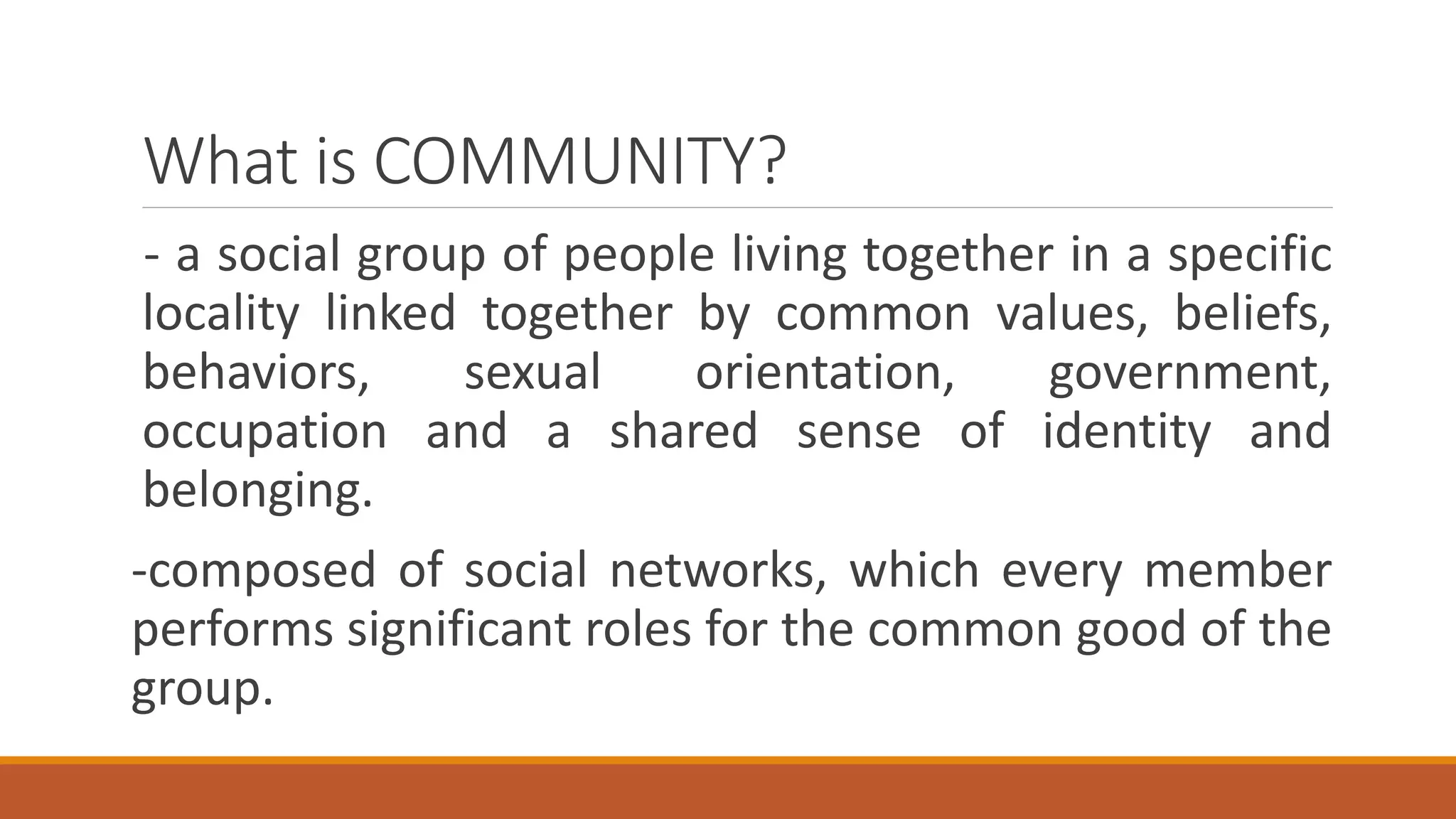 What is Community | PPTX
