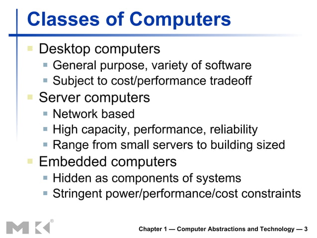 Chapter 1 computer abstractions and technology | PPT