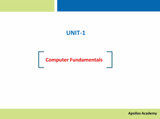 Chapter 1 Computer Fundamentals Ppt