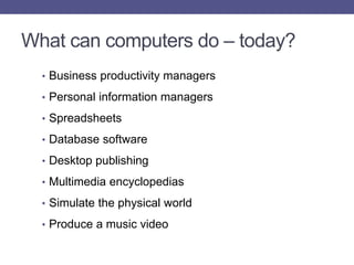 Chapter 1 computers | PPT