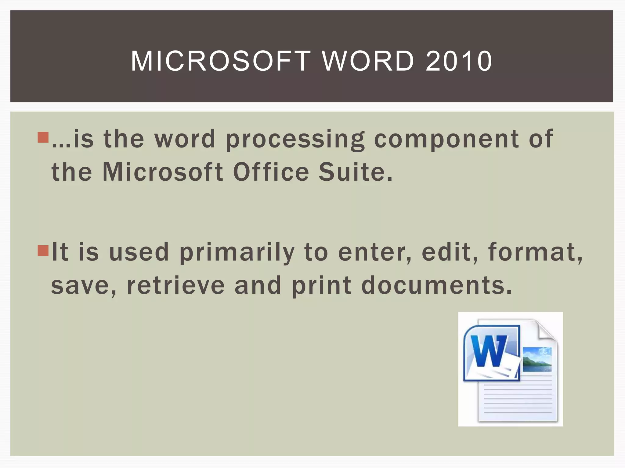 Microsoft Word 2010 | PPTX