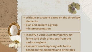 Chapter 1: Contemporary Art SHS Grade 12 | PDF