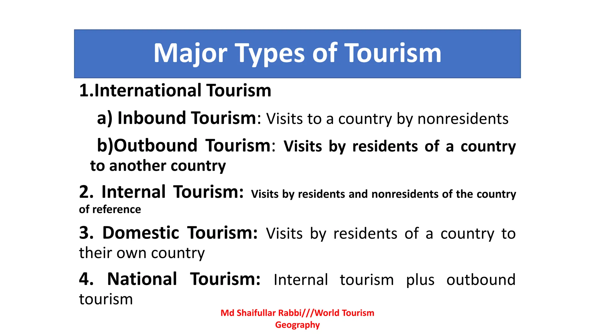 Chapter 1 Contemporary Geography of Tourism | PDF