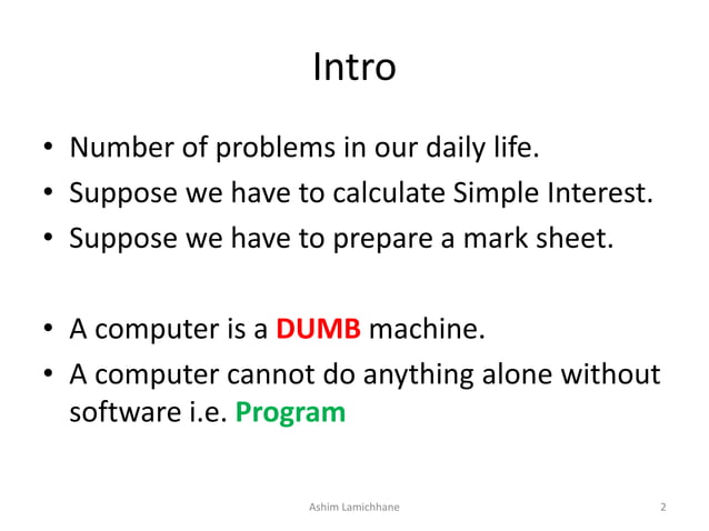 Unit 1. Problem Solving with Computer | PPTX