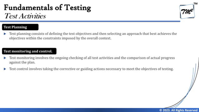 Chapter 1 - Fundamentals of Testing V4.0 | PDF | Standardized Testing ...