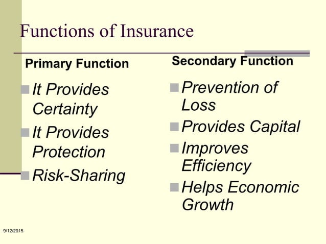 Chapter 1[definition and nature of insurance] | PPTX | Insurance ...