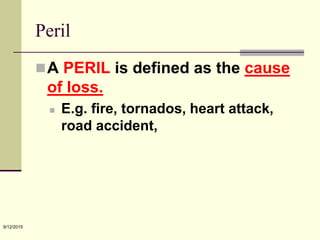 Chapter 1[definition and nature of insurance] | PPTX