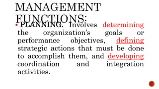 Chapter 1 Definitions and Functions of Management | PPTX