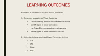 DET40163 Overview of Power Electronic Devices | PPTX