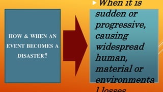 Chapter 1 (disaster & disaster risk) | PPTX