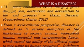 Chapter 1 (disaster & disaster risk) | PPTX