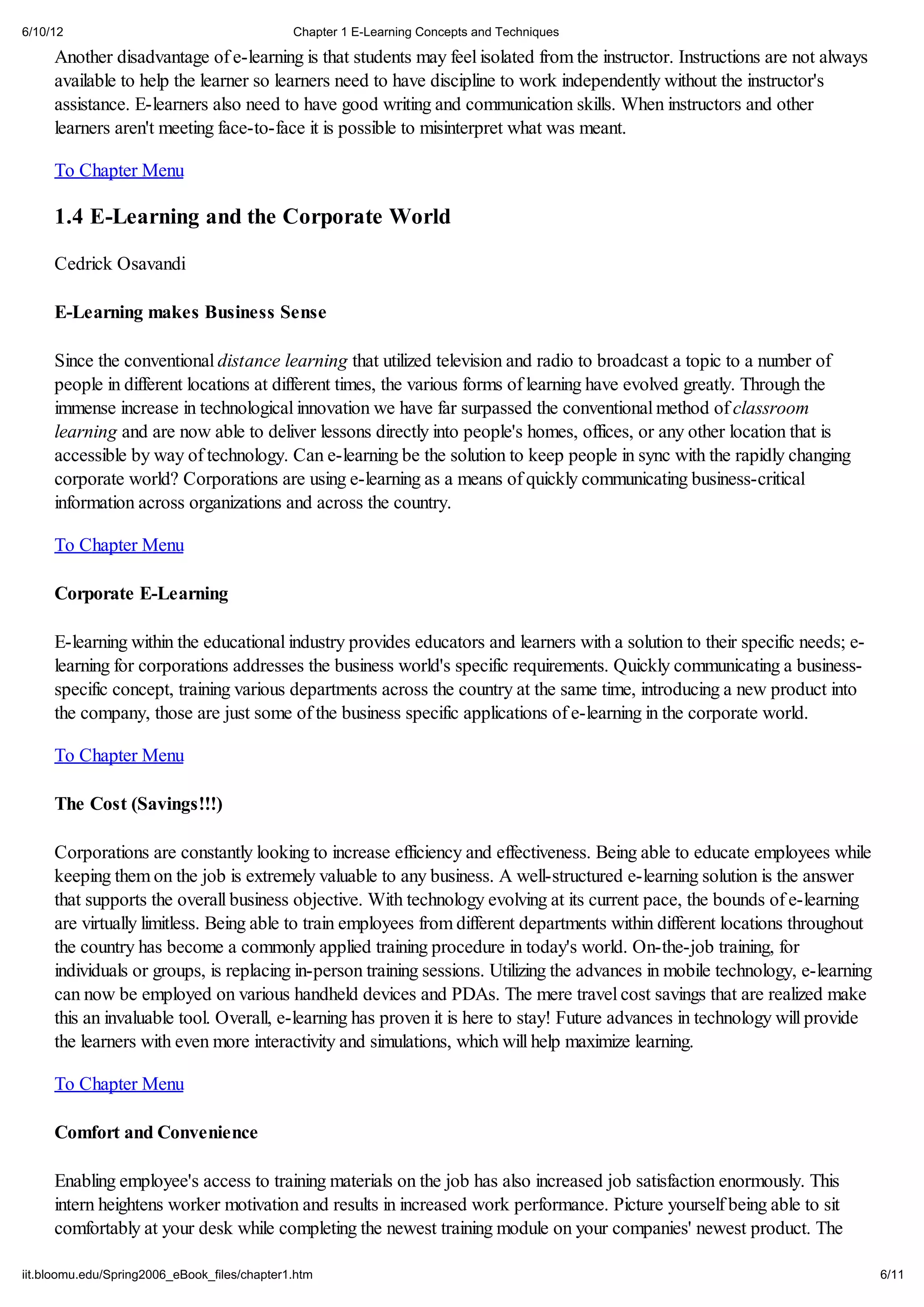 Chapter 1 e learning concepts and techniques | PDF