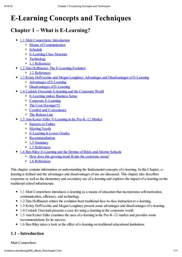 Chapter 1 e learning concepts and techniques | PDF
