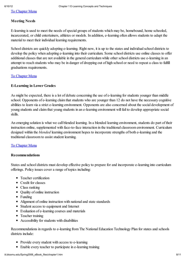 Chapter 1 e learning concepts and techniques | PDF