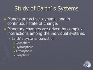 HPU NCS2200 Chapter1 earth systems lecture | PPT