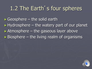 HPU NCS2200 Chapter1 earth systems lecture | PPT