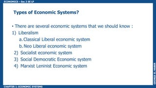 Chapter 1: Economic Systems (Lebanese Baccalaureate) | PDF