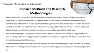 Chapter 1 Educational Research The Basics | PPTX