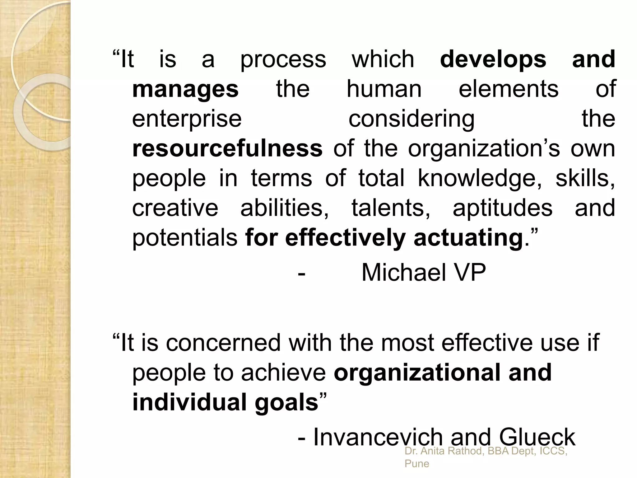 Introduction to Human Resource Management | PPT