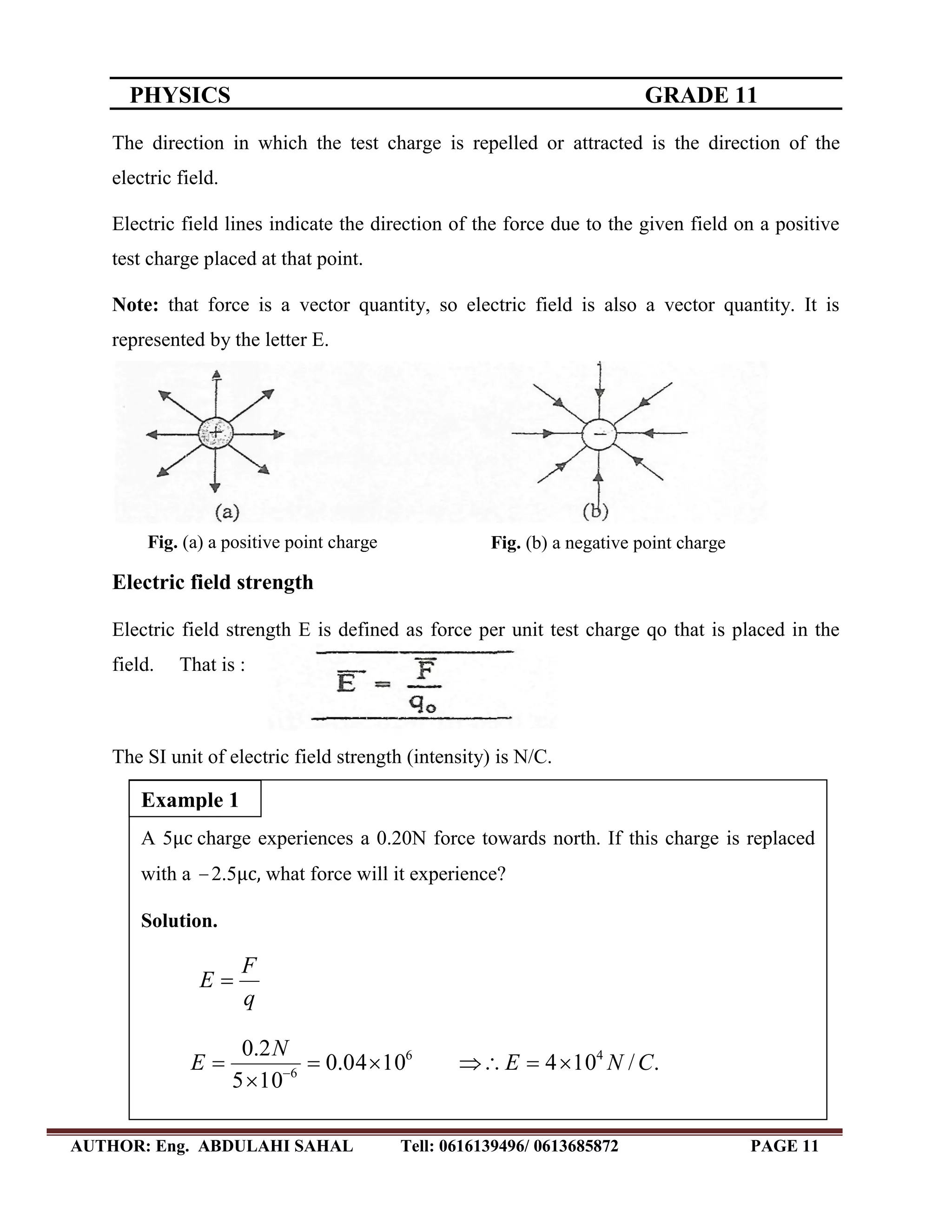 Chapter (1) electrostatics | PDF