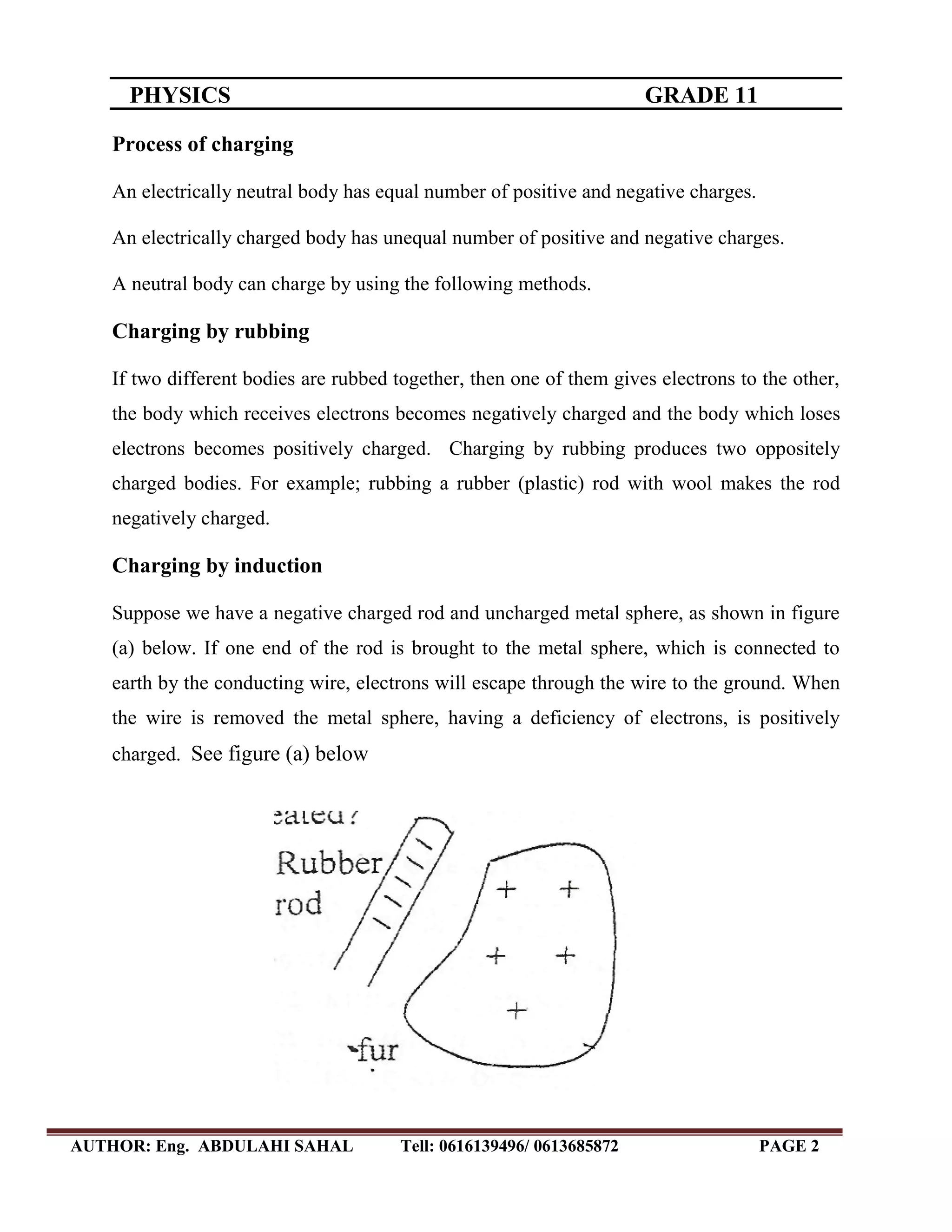 Chapter (1) electrostatics | PDF