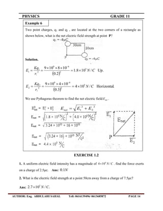 Chapter (1) electrostatics | PDF