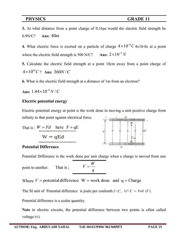Chapter (1) electrostatics | PDF