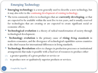 Introduction to emerging technology Chapter 1:Introduction | PPT