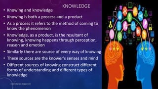 Epistemological Bases of Education | PPTX