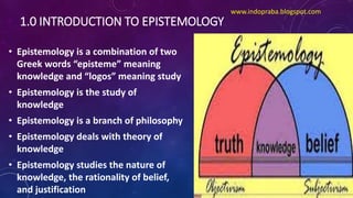 Epistemological Bases of Education | PPTX