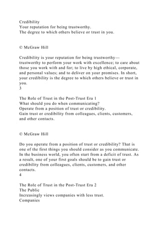 Chapter 1Establishing Credibility© 2021 McGraw Hill. All r.docx