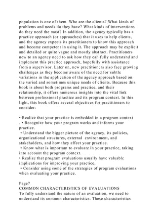 Chapter 1 Evaluation and Social Work Making the ConnectionP.docx
