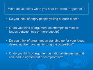 Chapter 1 everythings an argument | PPT